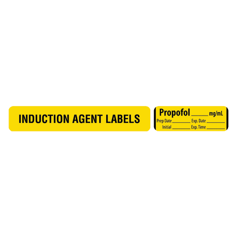 Induction Agent Medication Pre-Cut Labels | Marketlab