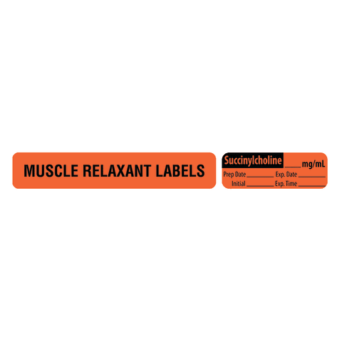Muscle Relaxant Medication Pre-Cut Labels | Marketlab