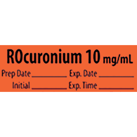 Muscle Relaxant Labels, ROCuronium__10mg/mL | Marketlab