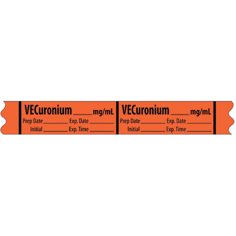 Marketlab Muscle Relaxant Medication Label Tape, VECURONIUM__mg/mL ...