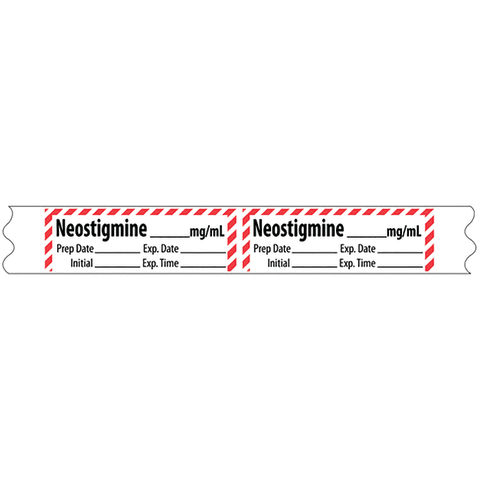 Marketlab Relaxant Antagonist Medication Label Tape, Neostigmine _mg/ml ...