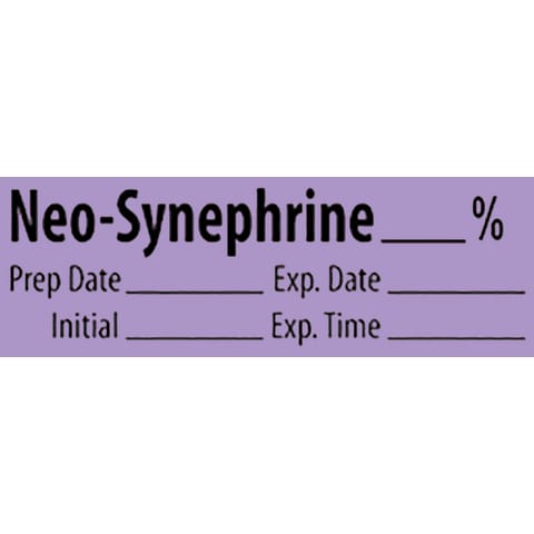 Vasopressor Labels, NEO-SYNEPHRINE__mg/mL | Marketlab