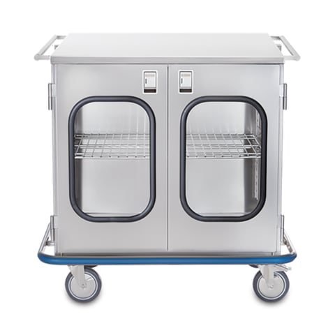 Multipurpose Case Cart • 29"D x 40.5"H, Glass Doors • 42"W | Marketlab