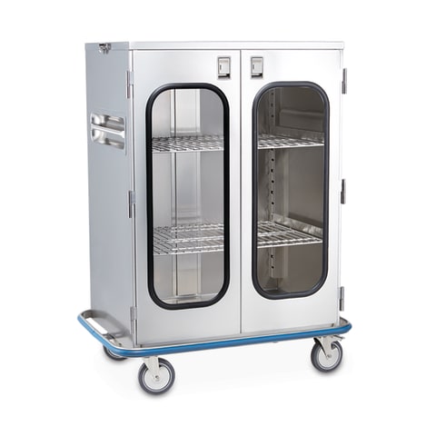 Ultra Space Saver Case Cart • 42"W x 29"D x 55.5"H, Glass Doors | Marketlab