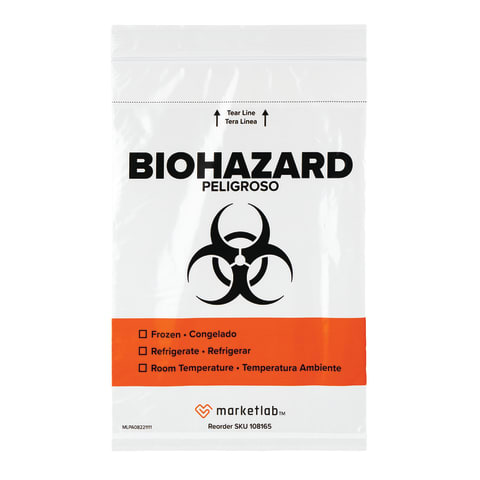 Marketlab Easy Open Biohazard Specimen Bags | Marketlab