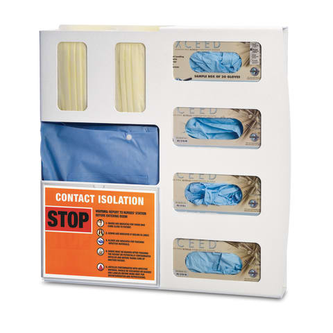 White ABS Quad Isolation Station • 22.88"W x 4.38"D x 22.88"H | Marketlab