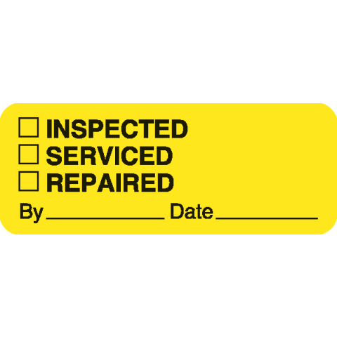 Equipment Service and Inspection Labels | Marketlab