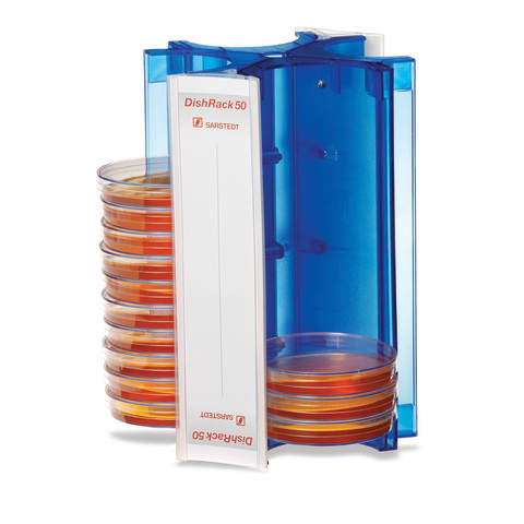 DishRack 50 Petri Dish Transport Carrier | Marketlab