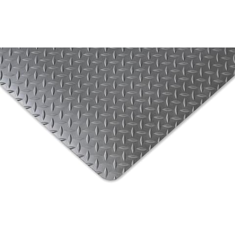 Diamond Tread Mat • 9/16", 3'W x 5'L • Grey | Marketlab