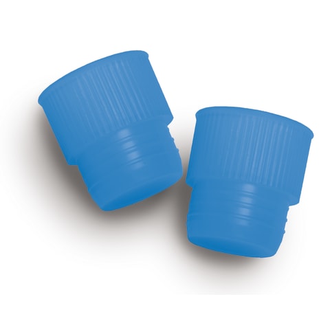 Ribbed Tube Caps, For 12mm Tubes • Blue | Marketlab