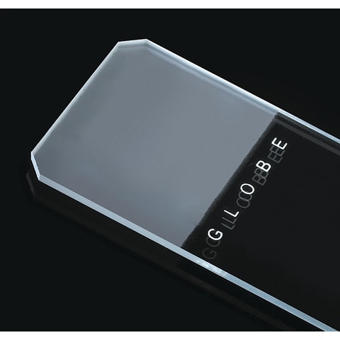 One-Side Frost White Glass Slides with 90° Corners | Marketlab