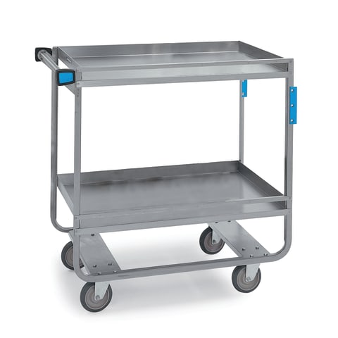 Heavy Duty Stainless Steel Carts with Guard Rails | Marketlab