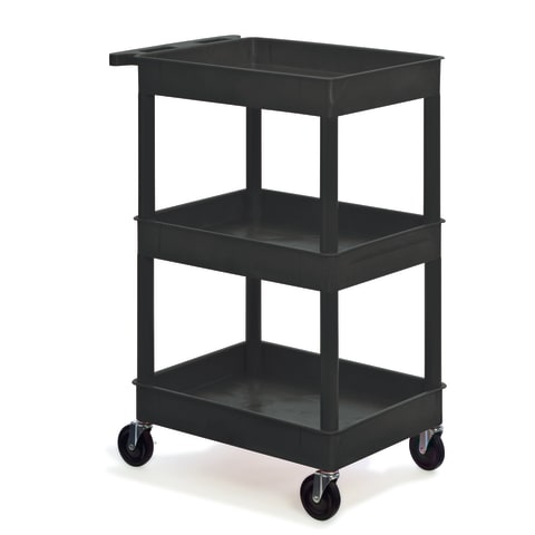 Luxor Plastic Utility Cart with Three Tubs | Marketlab