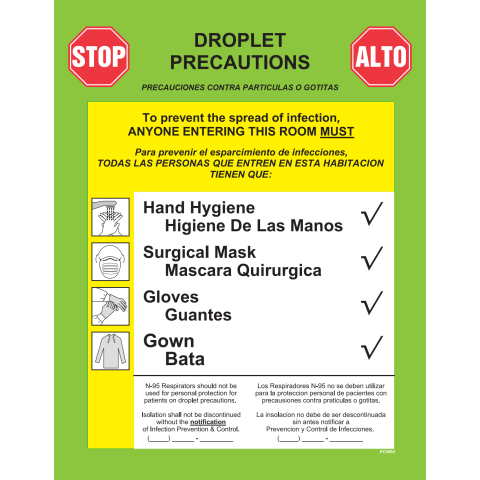 Precautions Label, Droplet | Marketlab