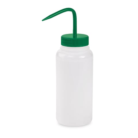 Leak-Proof Wash Bottles, Color-Coded Cap • Green | Marketlab
