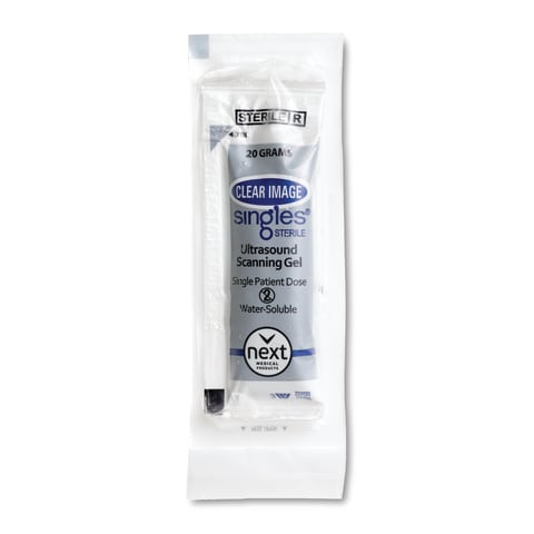 Clear Image Ultrasound Gel Singles, Sterile | Marketlab