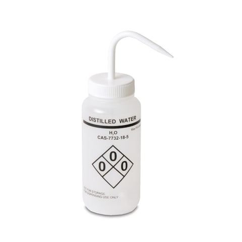 Distilled Water Vented RTK GHS Wash Bottle | Marketlab