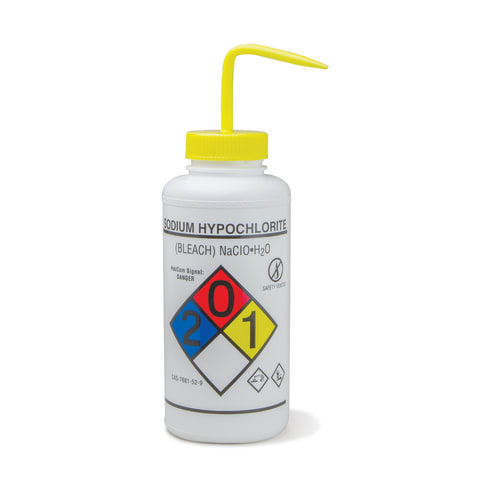Bleach Vented RTK GHS Wash Bottle | Marketlab
