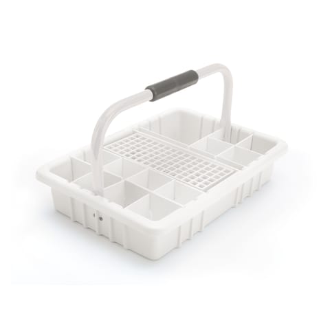 Phlebotomy Tray with 17mm Tube Rack • 11.5"W x 16.5"L x 9.5"H, White ...
