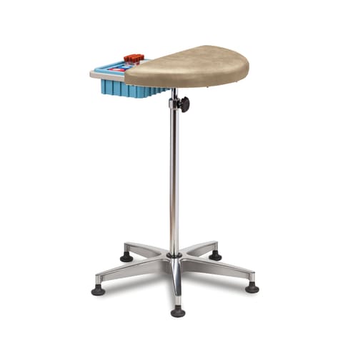 Half Round Stationary Padded Phlebotomy Stand • Desert Tan | Marketlab