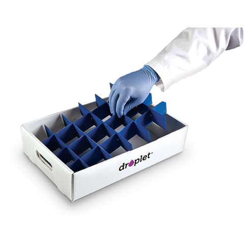 Droplet Corrugated Sample Storage Tray | Marketlab