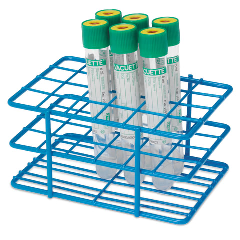 Half-Size Epoxy Rack for 15mm-16mm Tubes • Blue | Marketlab