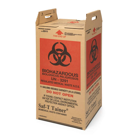 Biomedical Waste Containers, 11gal • 12"W x 12"D x 24"H | Marketlab