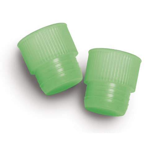 Ribbed Tube Caps, For 17mm Tubes • Green | Marketlab