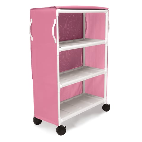 Marketlab Standard 3-Shelf Linen Cart • 40"W x 20"D x 48"H • Wineberry ...