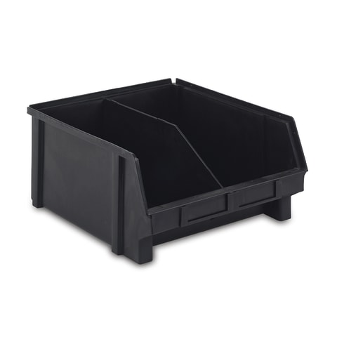 ESD Organizer Bin with Molded in Divider, 11.4"W x 12.8"D x 6"H | Marketlab