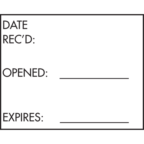 "Received On" 3-Line Labels | Marketlab