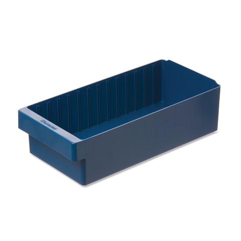 Blue Drawer Bin, 8.375"W x 17.625"D x 4.625"H | Marketlab