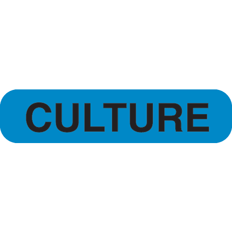 Marketlab Microbiology Labels, "CULTURE" • Blue with black text • 1.625 ...