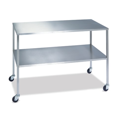 Stainless Steel Instrument Table with Shelf | Marketlab