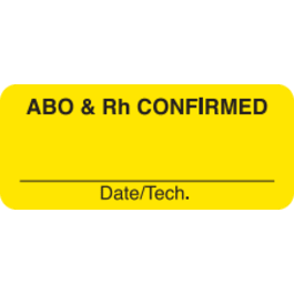 ABO/RH Confirmed Label - Marketlab