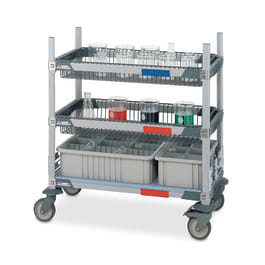 Laboratory Glassware Transport Cart with Storage Totes - Marketlab