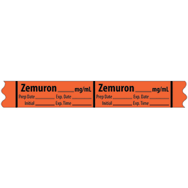 Marketlab Muscle Relaxant Medication Label Tape, ZEMURON__mg/mL | Marketlab