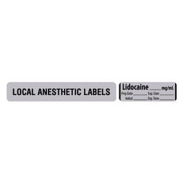 Local Anesthetic Medication Pre-Cut Labels - Marketlab
