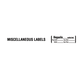 Miscellaneous Medication Pre-Cut Labels - Marketlab