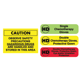 Hazardous Drug Sign Hazardous Drug Special Handling Caution Labels