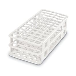60-Place Tube Rack for 16mm Tubes • 9.6"L x 4.1"W x 2.8"H • White ...