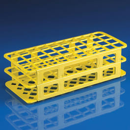 40-Place Tube Rack for 20mm Tubes • 9.6"L x 4.1"W x 2.8"H • Yellow ...