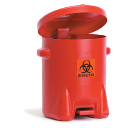 Polyethylene Biohazard Can, 14gal • 18"W x 22"D x 21"H | Marketlab