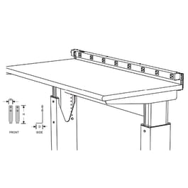 Bin Rails for Adjustable Workstation | Marketlab
