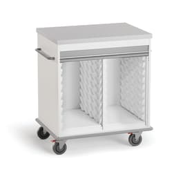 Insight® Configurable Double-Wide, Dual-Column Half-Height Cart | Marketlab