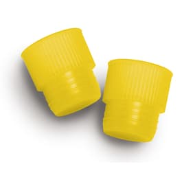 Ribbed Tube Caps, For 12mm Tubes • Yellow | Marketlab