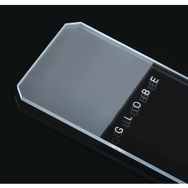 One-Side Frost White Glass Slides with 90° Corners - Marketlab