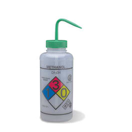 Methanol 1000mL Vented RTK GHS Wash Bottle - Marketlab