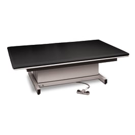 Hi-Lo Power Platform Mat Table with Upholstered Top | Marketlab