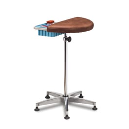 Half-Round Stationary Padded Phlebotomy Stand, Burgundy | Marketlab